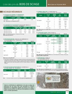 Janvier à mai 2018 - Le sciage - Syndicat des Producteurs forestiers du Sud du Québec